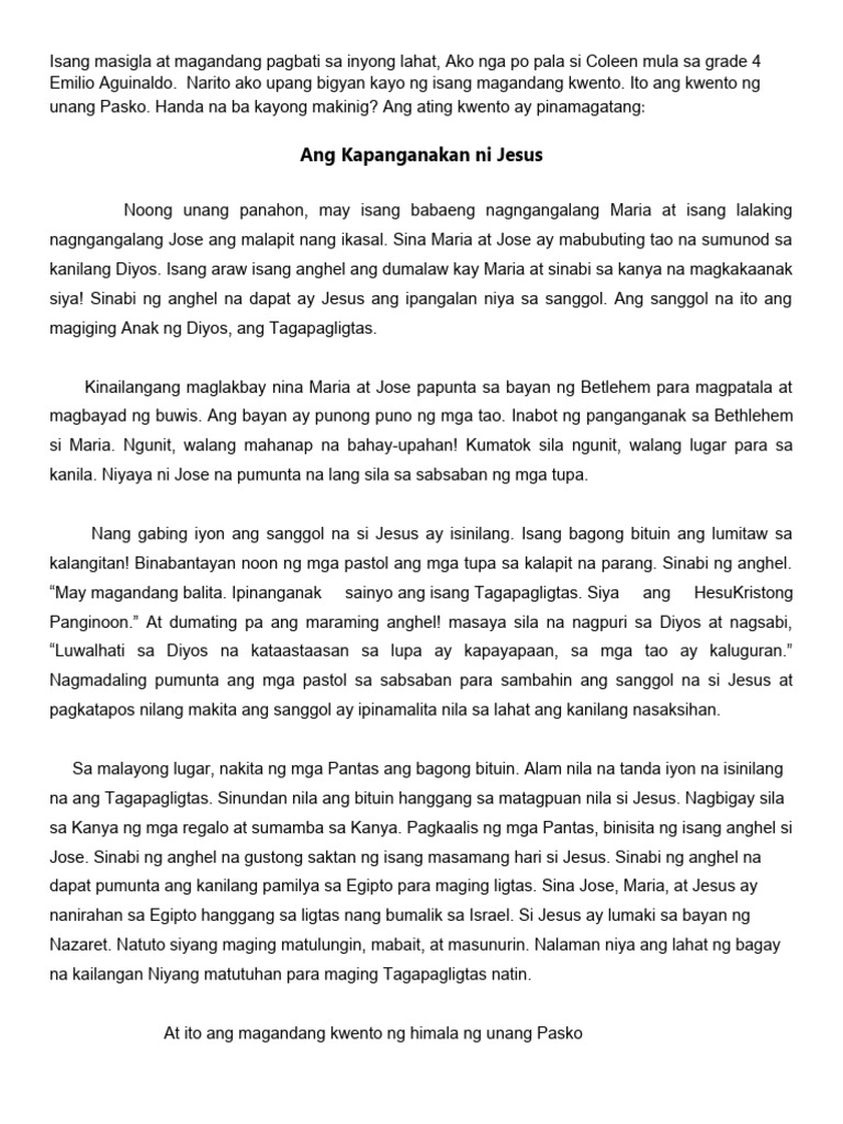 Ang Kapanganakan Ni Jesus | PDF