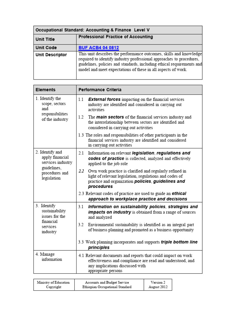 Professional Practice Accounting | PDF | Communication | Competence ...