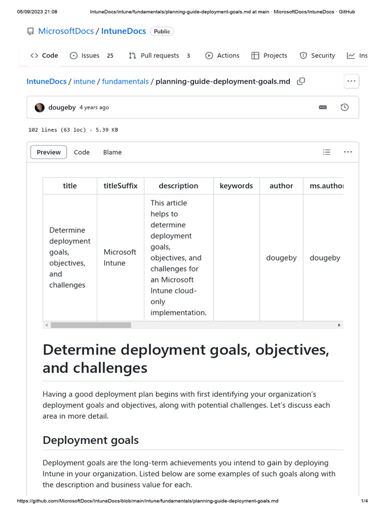 02-Determine Deployment Goals, Objectives | PDF | Mobile App | Share Point