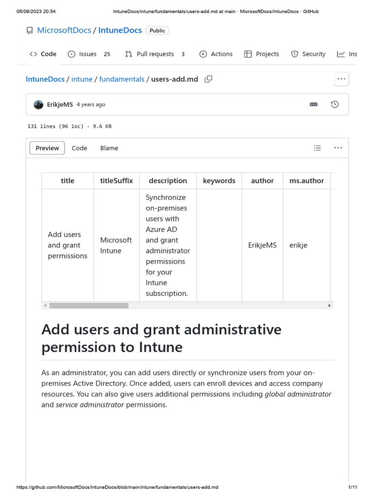 Add Users and Grant Administrative Permission To Intune | PDF | Computing | Computer Engineering