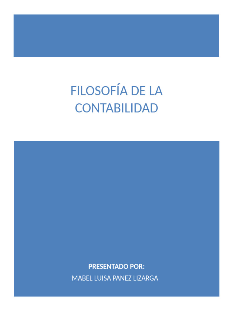 Filosofia de La Contabilidad | PDF | Contabilidad | Conocimiento