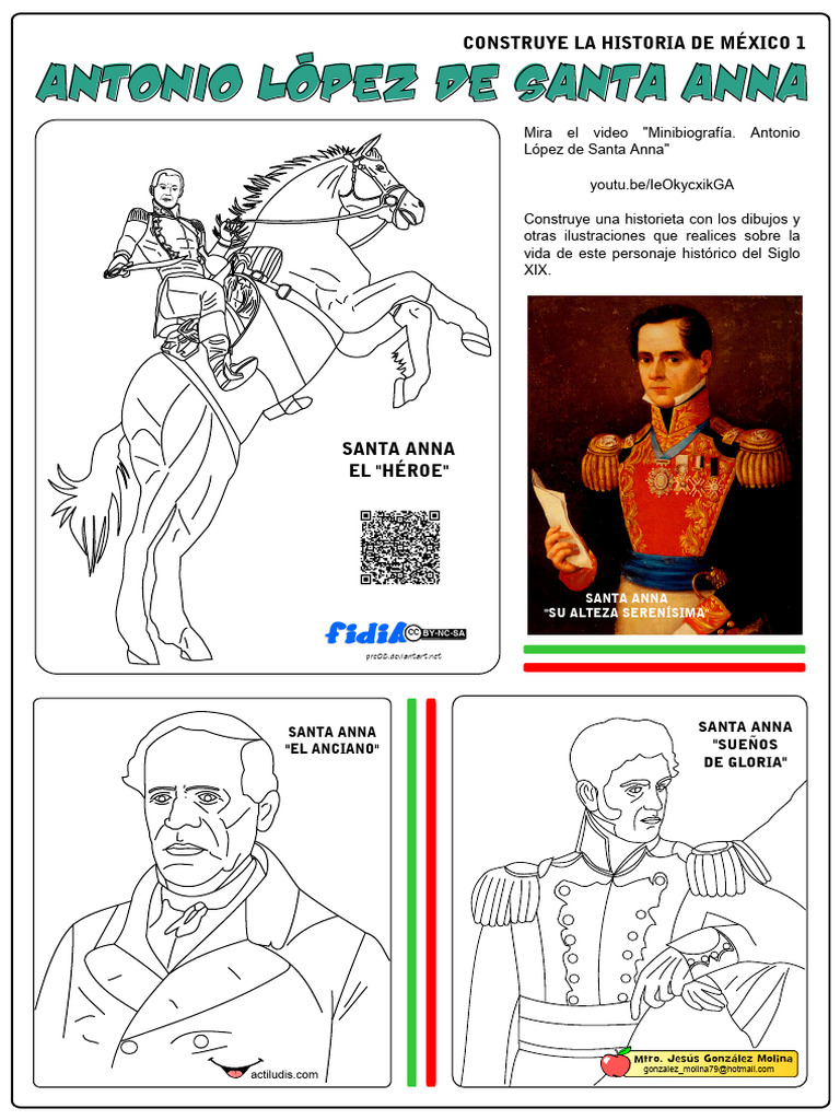 Historieta sobre Antonio López de Santa Anna | PDF
