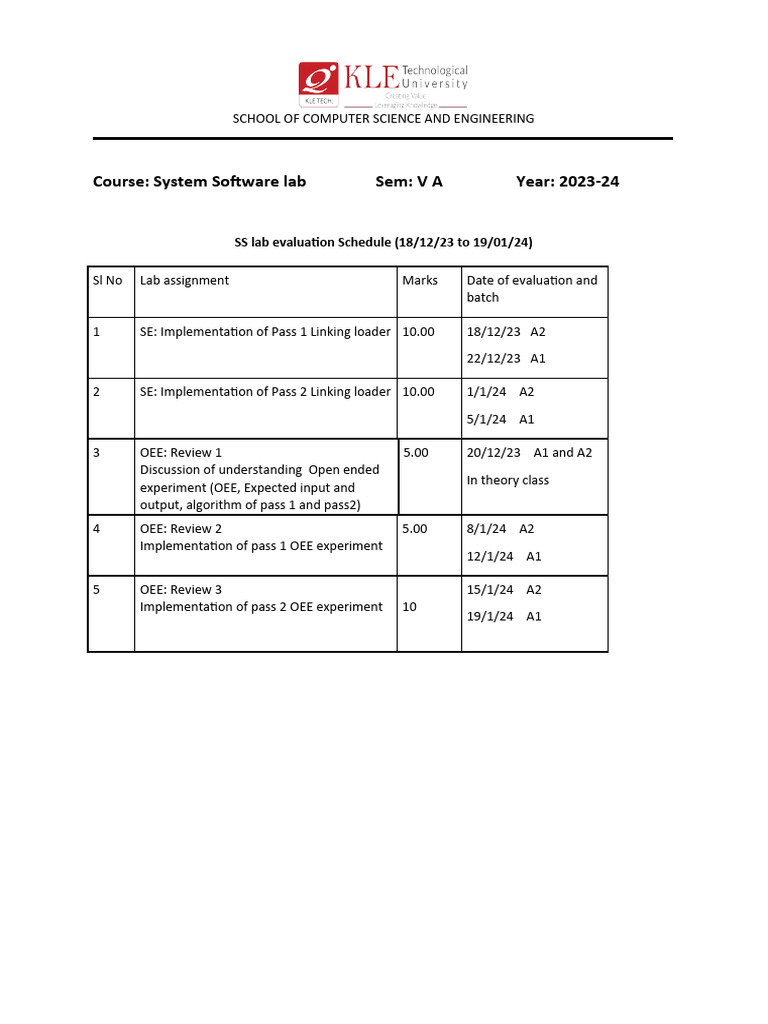 SS Lab OEE Details | PDF | Assembly Language | Computer Architecture