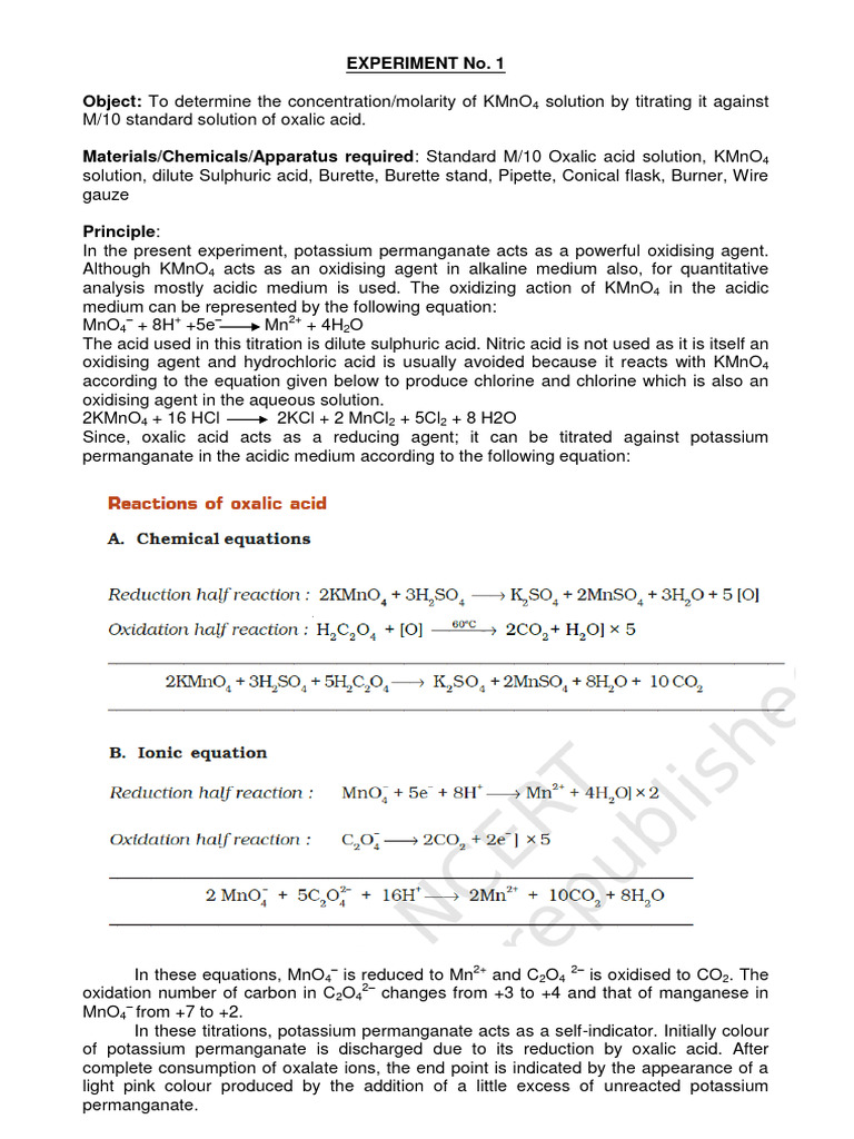 Lab Manual Final 1-7-1 PDF | PDF | Titration | Chemistry