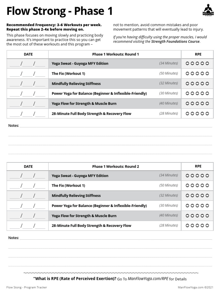 Phase 1 Program Tracker | PDF | Physical Exercise | Clinical Medicine
