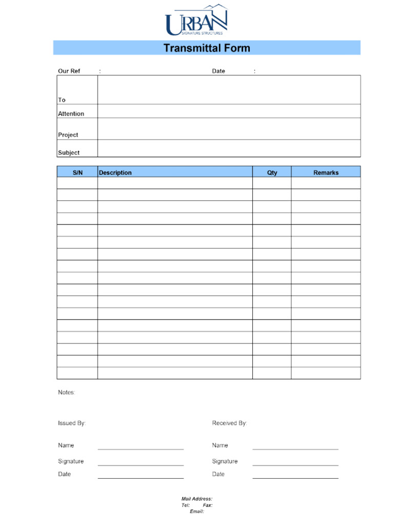 Transmittal Form 2 | PDF