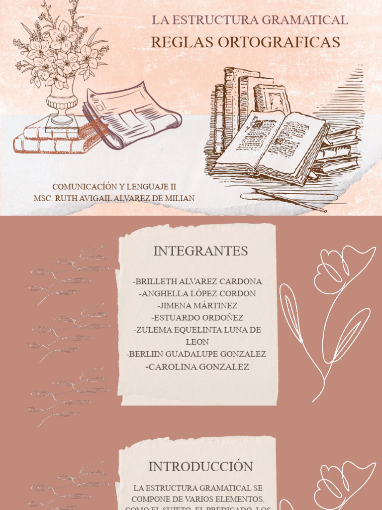 La Estructura Gramatical (1) Presentación | PDF | Predicado (Gramática ...