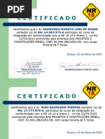 Modelo Certificado NR - 18 | PDF
