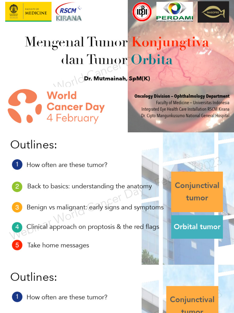 WCD 2023 - Mengenal Tumor Konjungtiva Dan Tumor Orbita - MUTMAINAH | PDF | Epithelium | Cancer