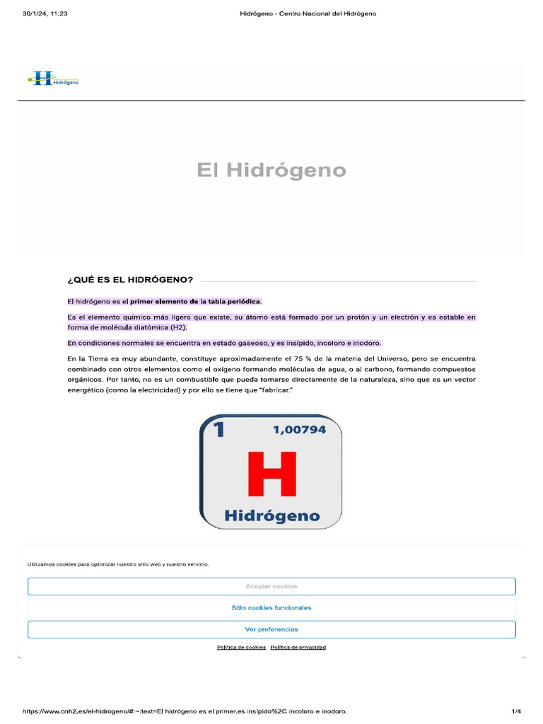 HIDROGENO | PDF