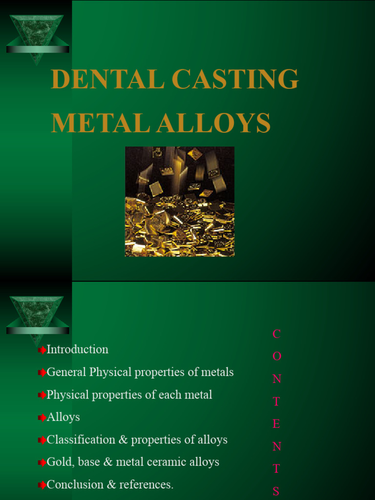 Casting Alloys - PPT - 2nd BDS 1 | PDF | Heat Treating | Titanium