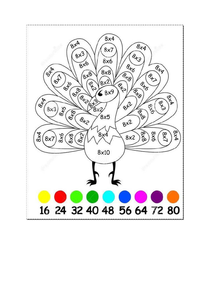 Množenje Sa 8, Bojanka | PDF