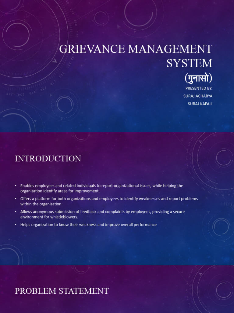 Grievance Management System Guide | PDF | Usability | Anonymity