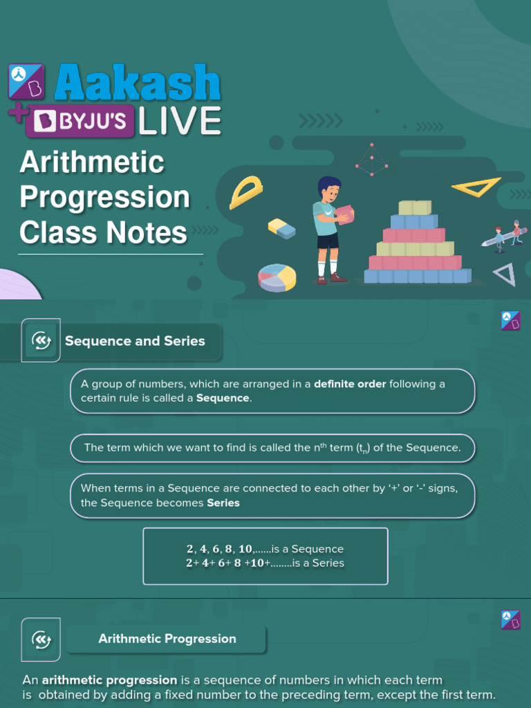 FOUN 10 P1 MATH Arithmetic Progressions | PDF | Sequence | Arithmetic