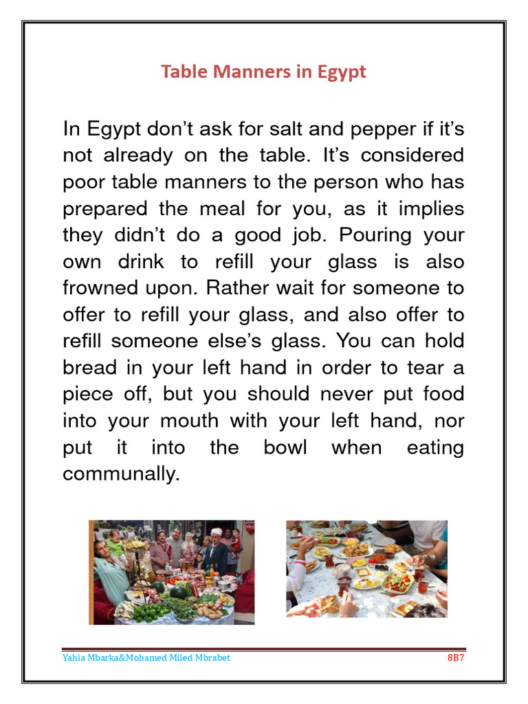 Table Manners in Egyp1 | PDF
