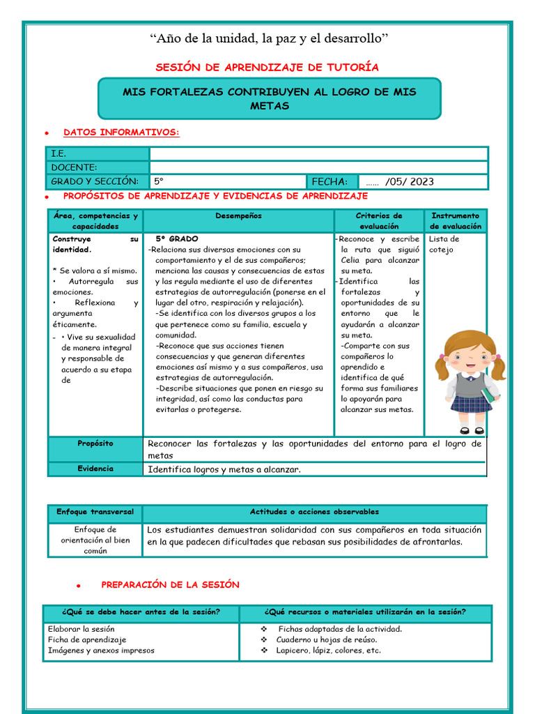 Fortalezas y Metas en el Aprendizaje | PDF | Evaluación | Aprendizaje