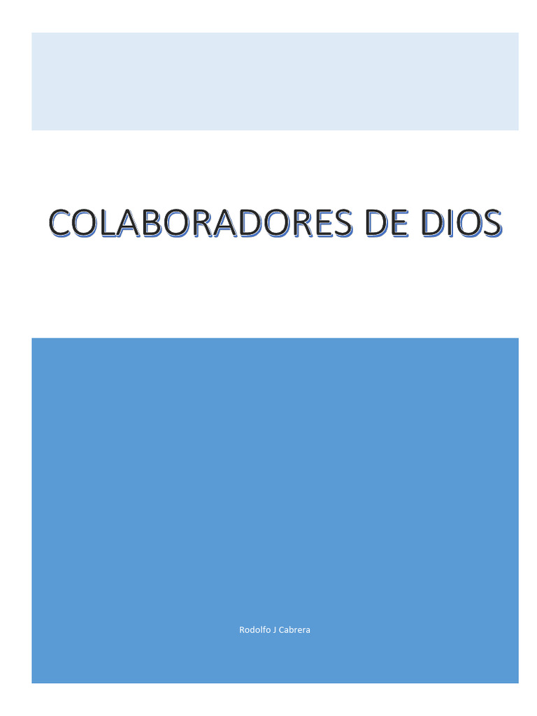 Colaboradores de Dios | PDF | Amor | Dios
