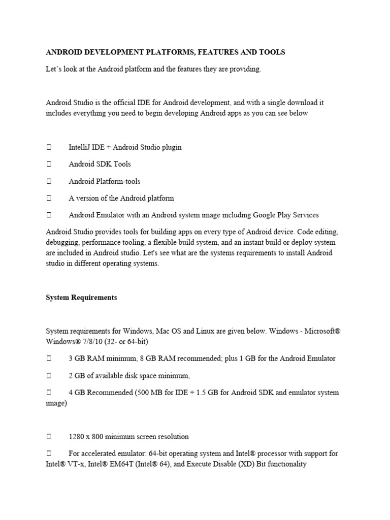Android Development Platforms | PDF