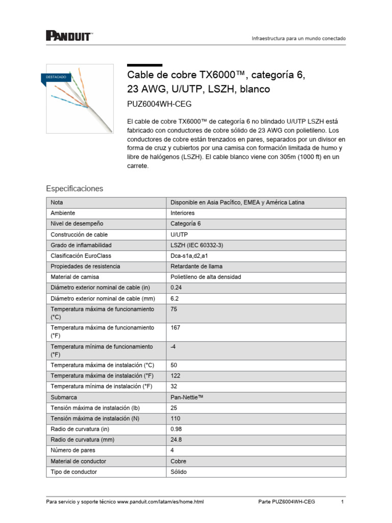 PanduitProductDetails PUZ6004WH CEG | PDF