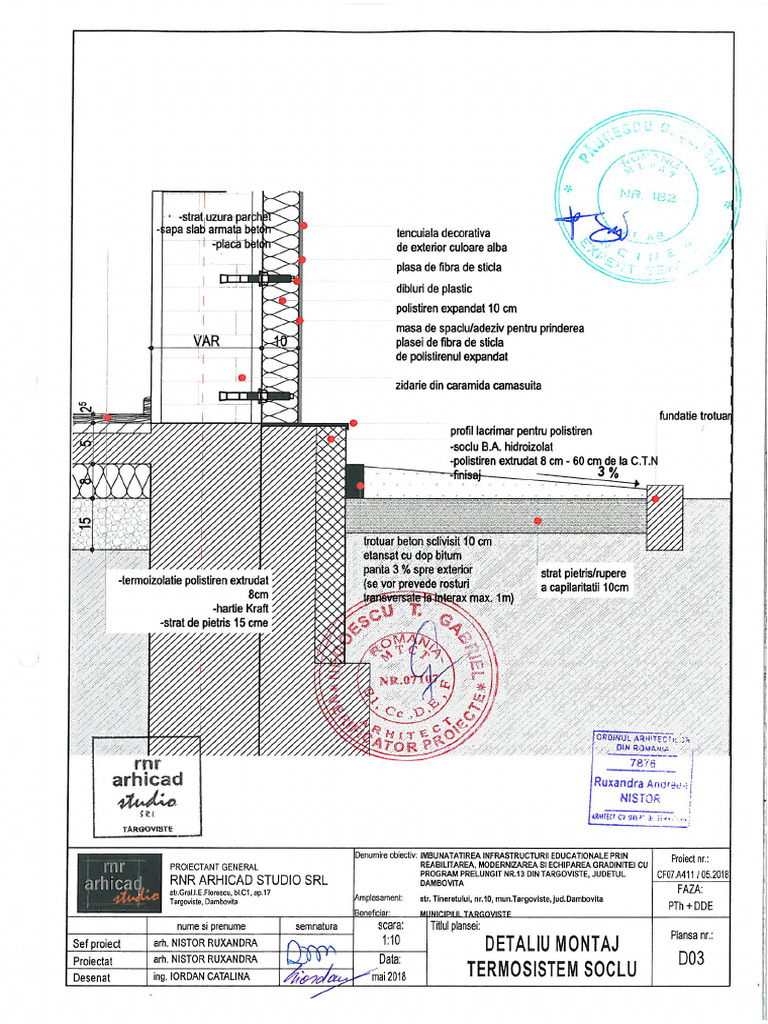 D03. DETALIU MONTAJ TERMOSISTEM SOCLU - Pth+DDE | PDF