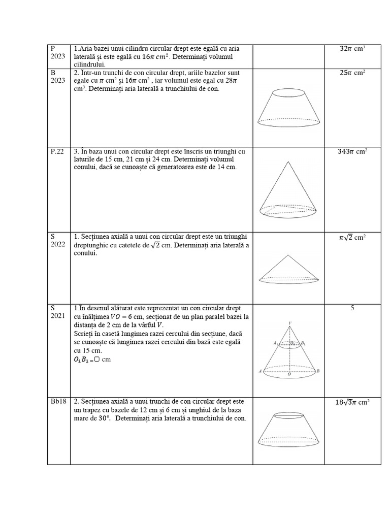 Corpuri Rotunde Bac | PDF