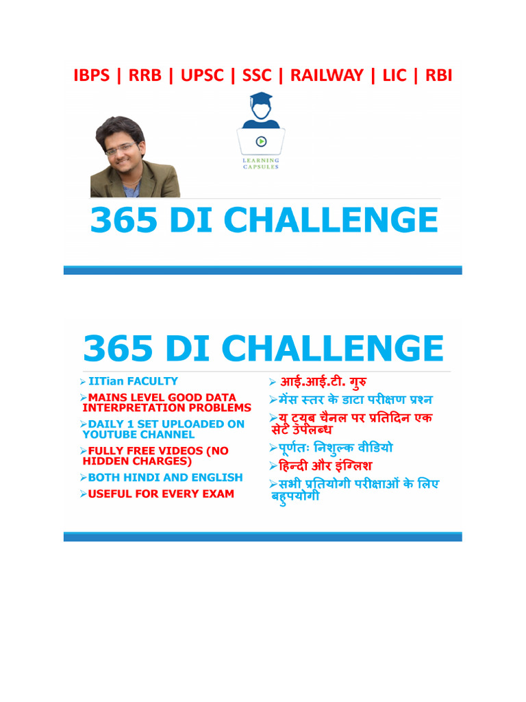 Learning Capsules - 365 Data Interpretation Sets | PDF