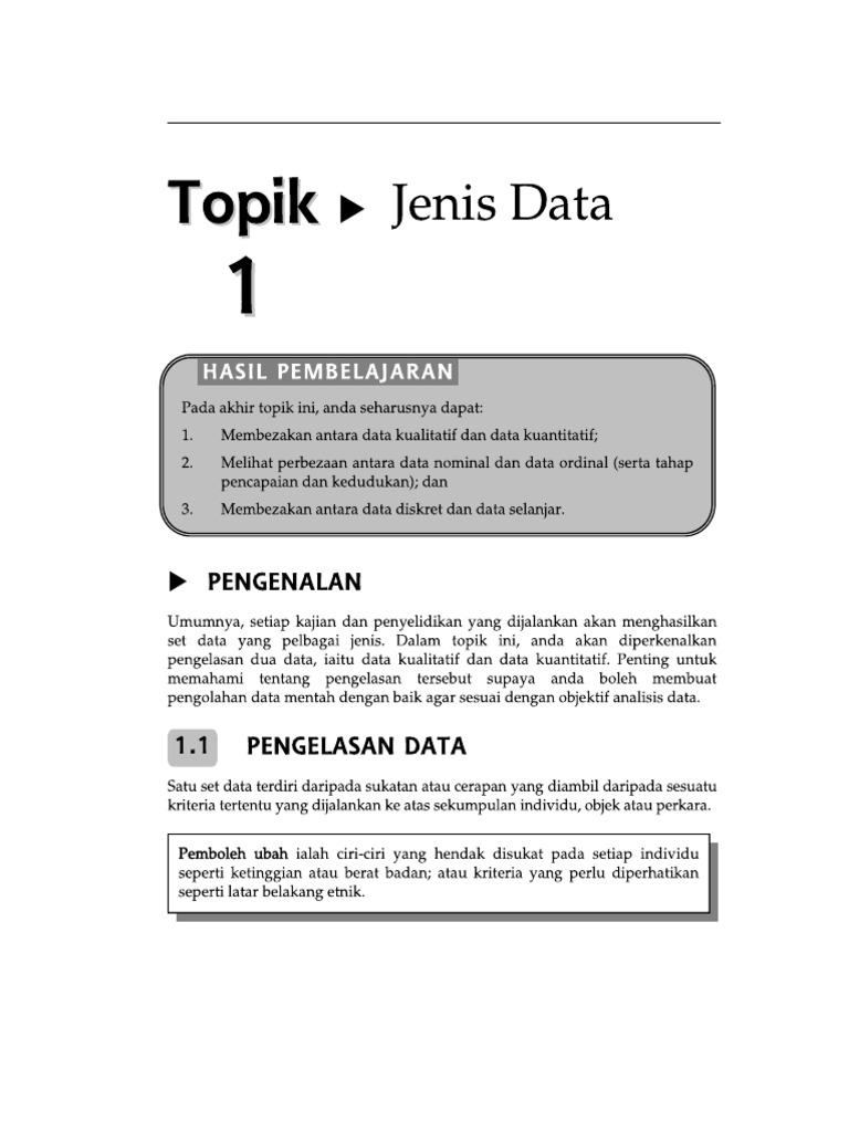 Topik 1 Jenis Data Pdf