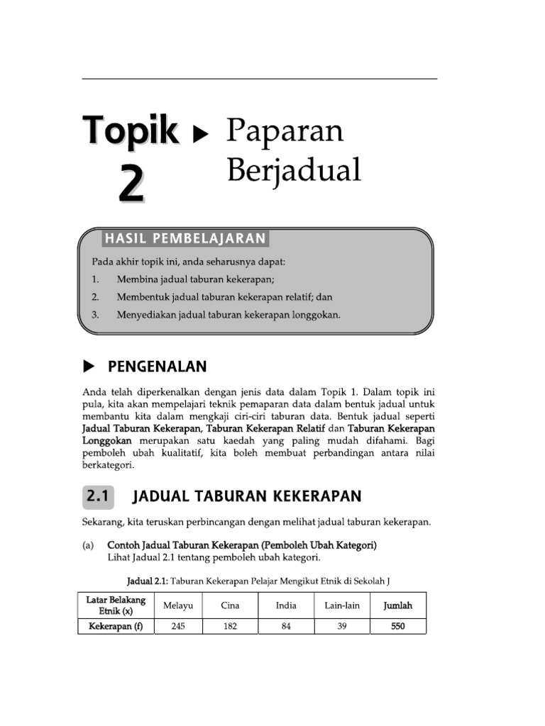 Topik 2 - Paparan Berjadual | PDF