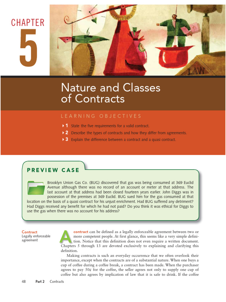 Nature and Classes of Contracts: Preview Case | PDF | Contract Law | Ethical Principles