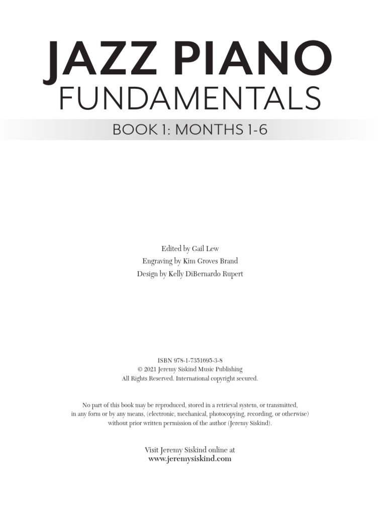 Jazz Piano Fundamentals | PDF