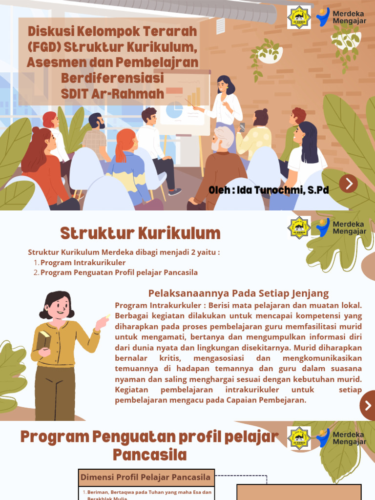 Diskusi Kelompok Terarah (FGD) Struktur Kurikulum, Asesmen Dan Pembelajran Berdiferensiasi SDIT ...