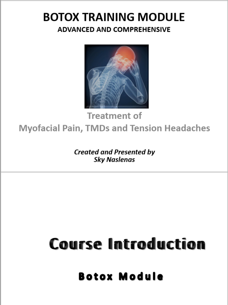 Botox Course Material | PDF | Botulinum Toxin | Headache