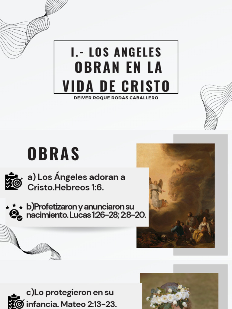 Los Ángeles Obran en La Vida de Cristo | PDF