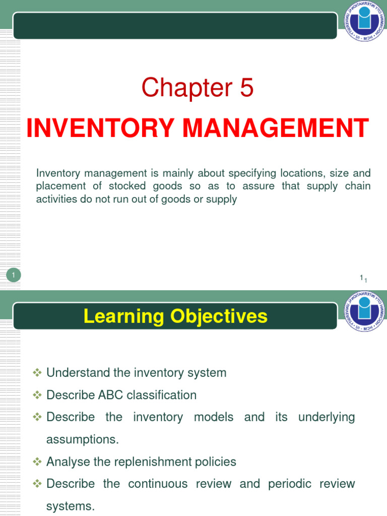 Chapter 5 - Inventory Management | PDF | Business | Business Process