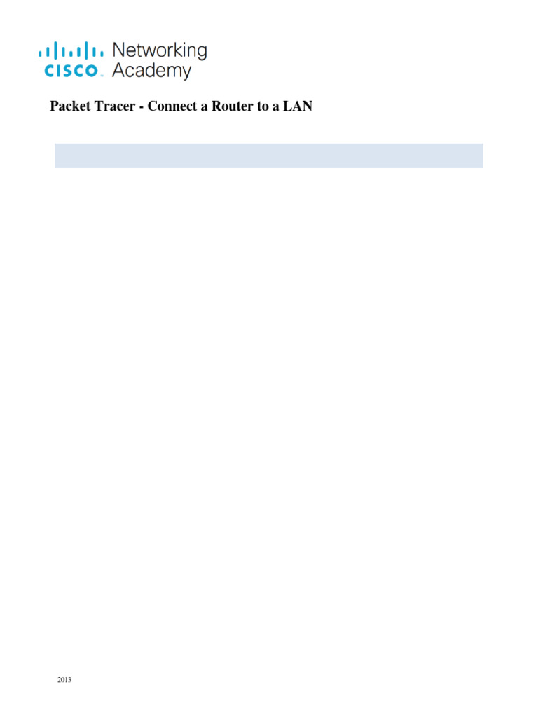 Navdeep Singh Parewa (2030075 - 10.3.4 Packet Tracer - Connect A Router To A LAN | Download Free ...