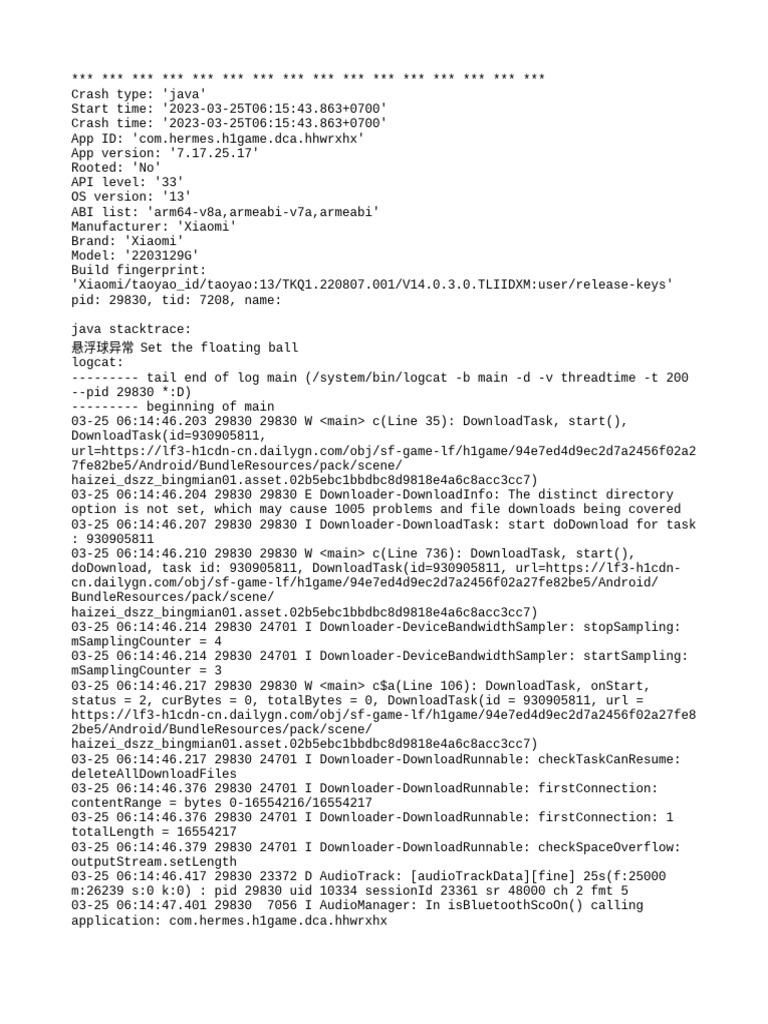 Catchlogs - 2023-03-25 at 06-15-43 - 7.17.2 - .Java | PDF