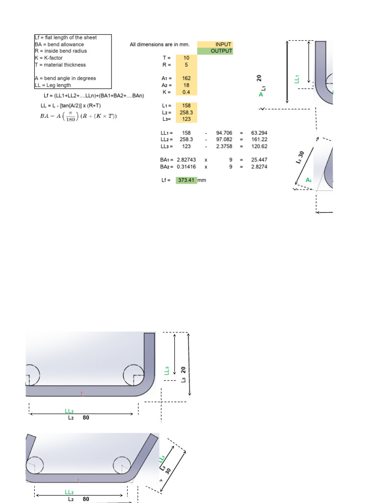 Flat Length Calc | PDF | Industrial Processes | Crafts