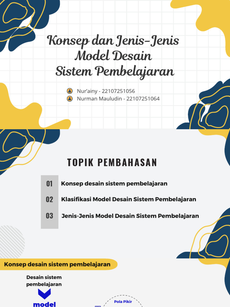 Materi Prsentasi Kel 1 - Konsep& Jenis Model Desain Pembelajaran | PDF