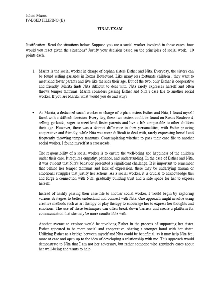 FINAL EXAM in MAAM KAIIIII | PDF | Adolescence | Psychotherapy