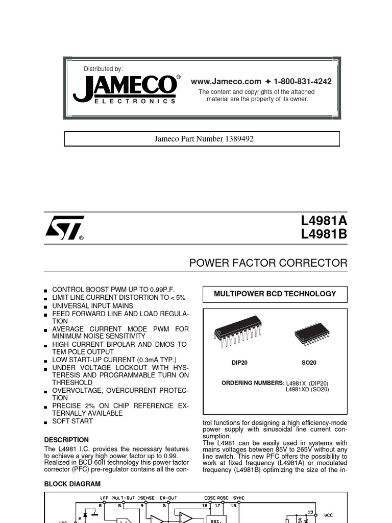 STMicroelectronics L4981AD Datasheet | PDF