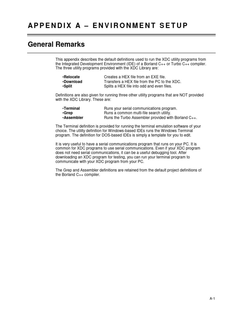 Appendix A | PDF | Command Line Interface | Integrated Development Environment