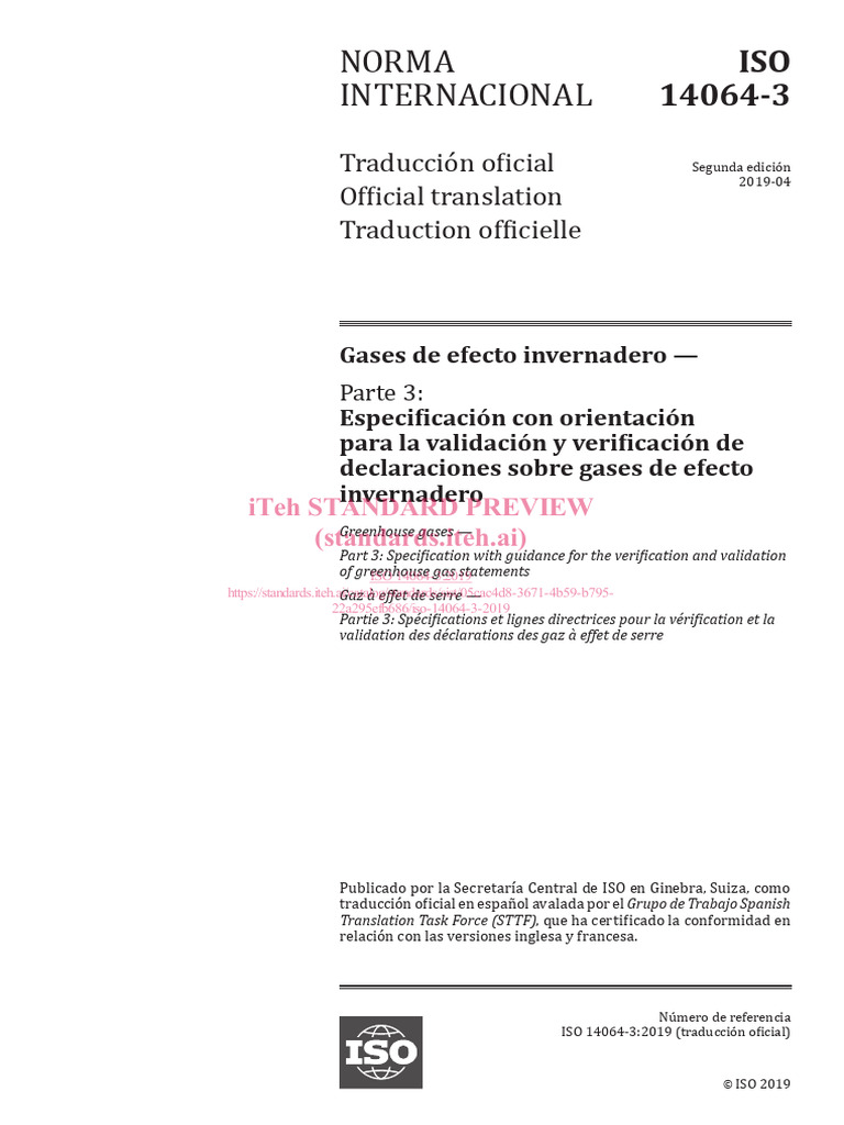Iso 14064 3 2019 | PDF