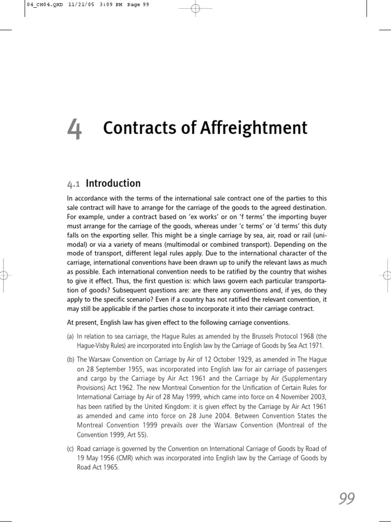 Understanding Contracts of Affreightment | PDF | Bill Of Lading | Consignee