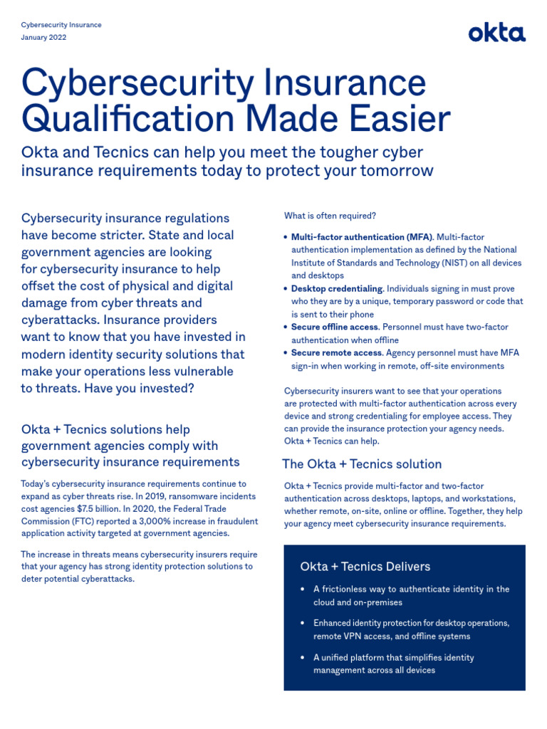 Cybersecurity Insurance Qualification Made | PDF | Security | Computer ...