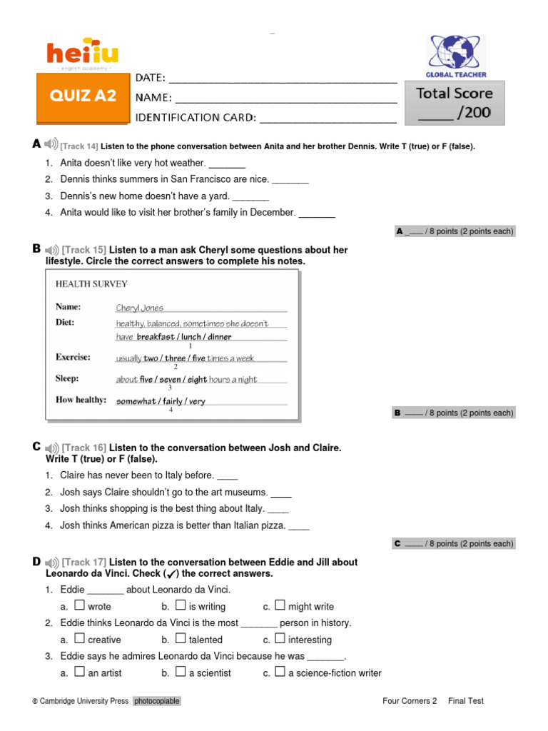 Repaso A2 Quiz | PDF | Cuisine | Food And Drink