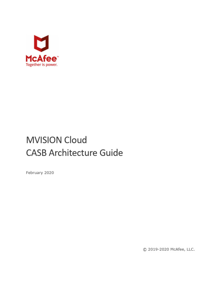 MVISION Cloud Architecture Guide - Final 1.1 | PDF | Cloud Computing ...