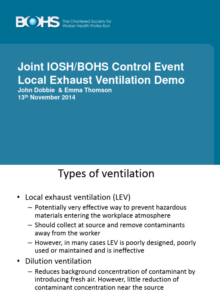 Local Exhaust Ventilation System Guide | PDF | Particulates | Gases