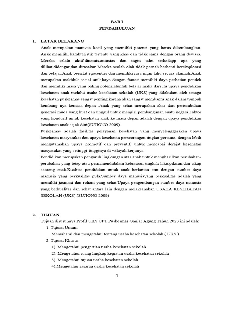 Profil Uks 2023 | PDF