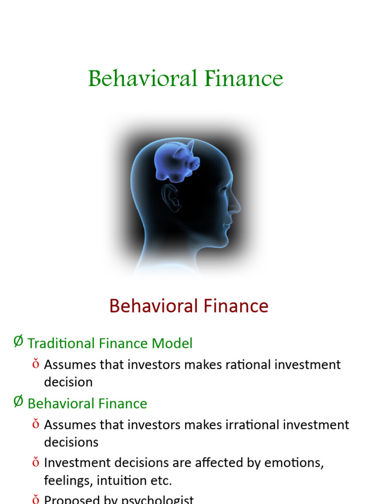 Behavioral Finance | PDF | Behavioral Economics | Investing