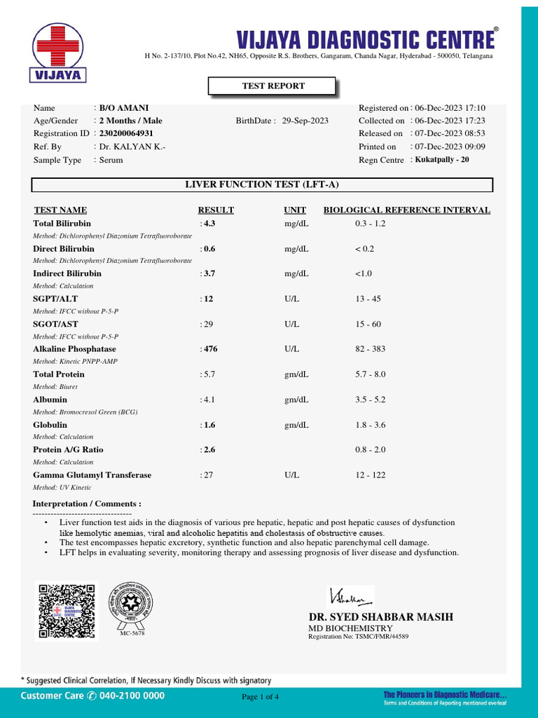 Liver Function Test (Lft-A) | PDF | Liver | Medical Tests